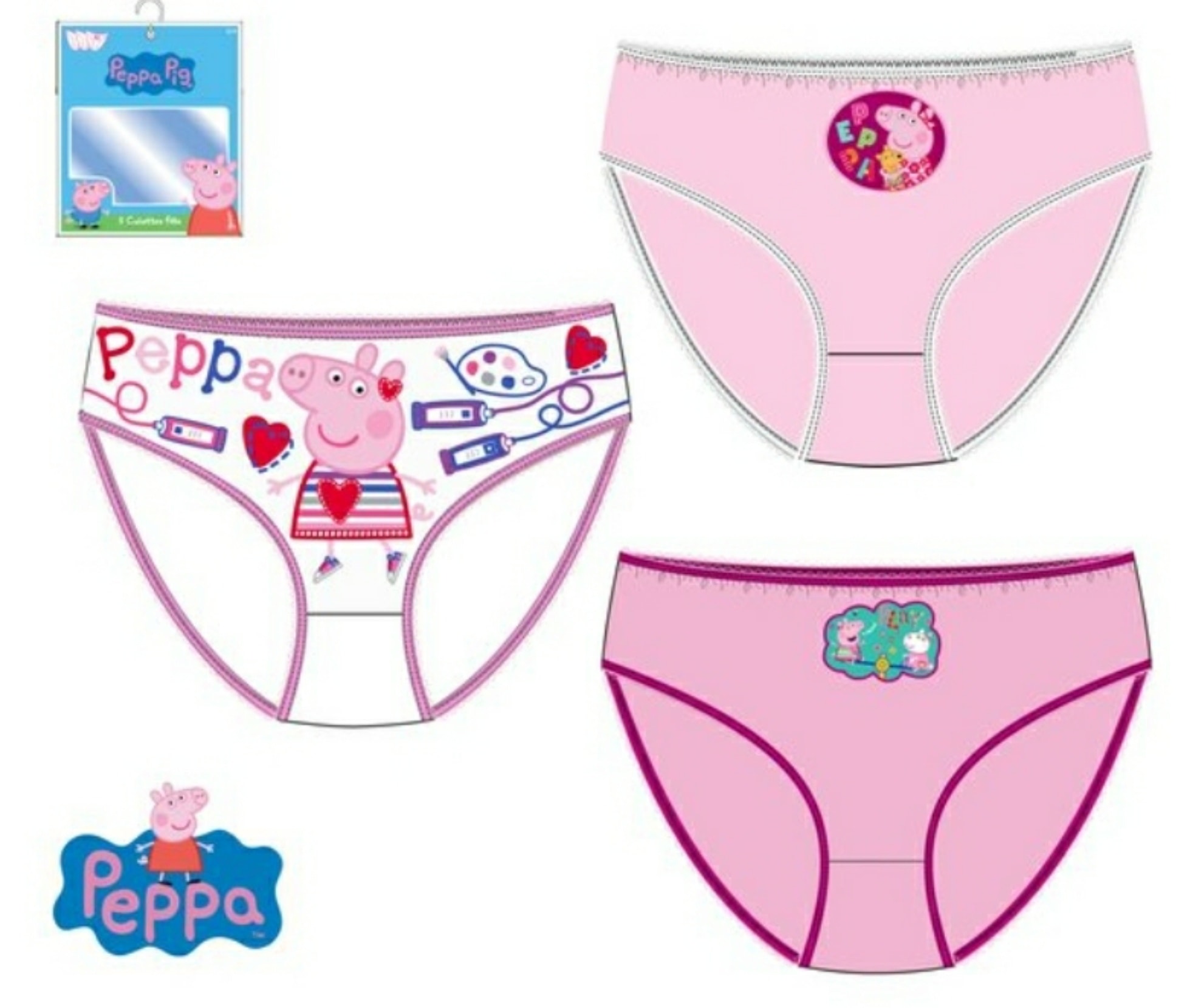 Téxtil : braguitas peppa pig