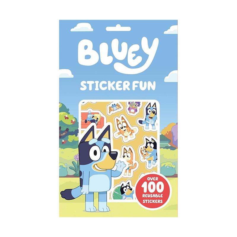accesorios escolar : pack 100 stickers bluey